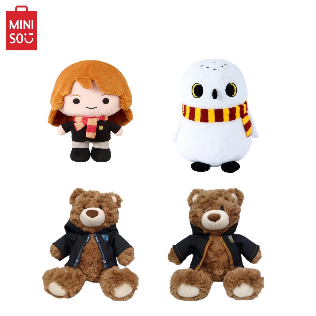 MINISO Harry Potter Plush Toys Hedwig Hufflepuff Raven Hermione ...