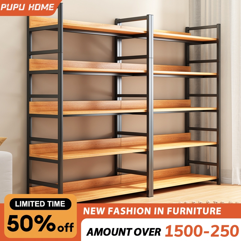 Book Shelf Metal Shelf 4 /5/6 Tier Stante Storage Organizer Rack Nordic ...