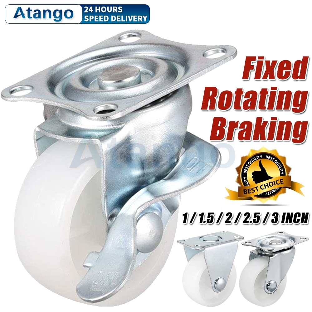 PP White Caster Wheel 1Inch To 3Inch Heavy Duty Mute Durable Swivel ...