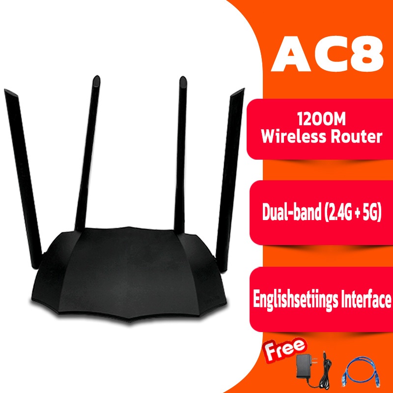 （USED） AC1200 Dual Band 2.4GHZ/5GHZ Gigabit WiFi Router (English ...