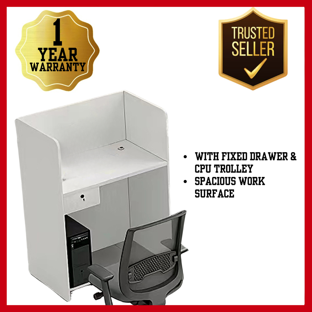 WS380Q Workstation Partition Cubicle with Fixed Drawer & CPU Trolley ...