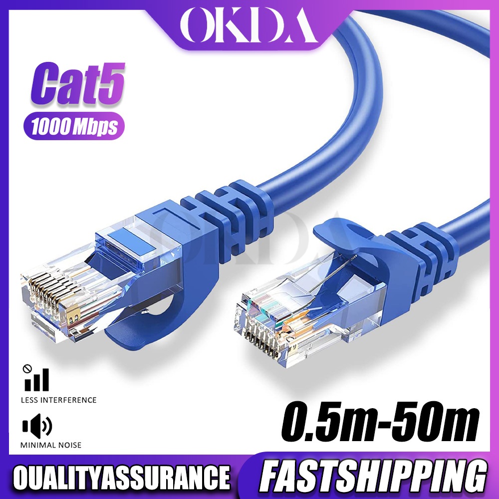0.5M - 50M CAT5 RJ45 Ethernet Cable LAN Network Cable 8Pin Connector ...