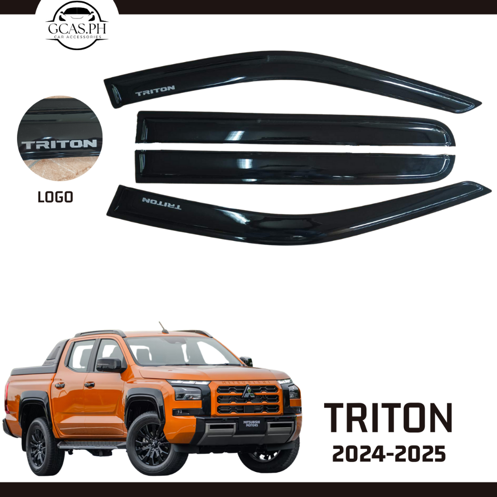 2024 2025 Mitsubishi Triton Rain Visor, Rain gutter, Door visor, Window ...