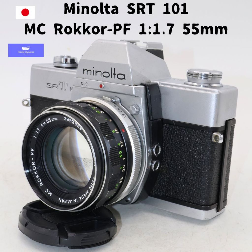 Minolta SRT 101 Silver SLR Film Camera + MC Rokkor-PF 1:1.7 55mm MF ...