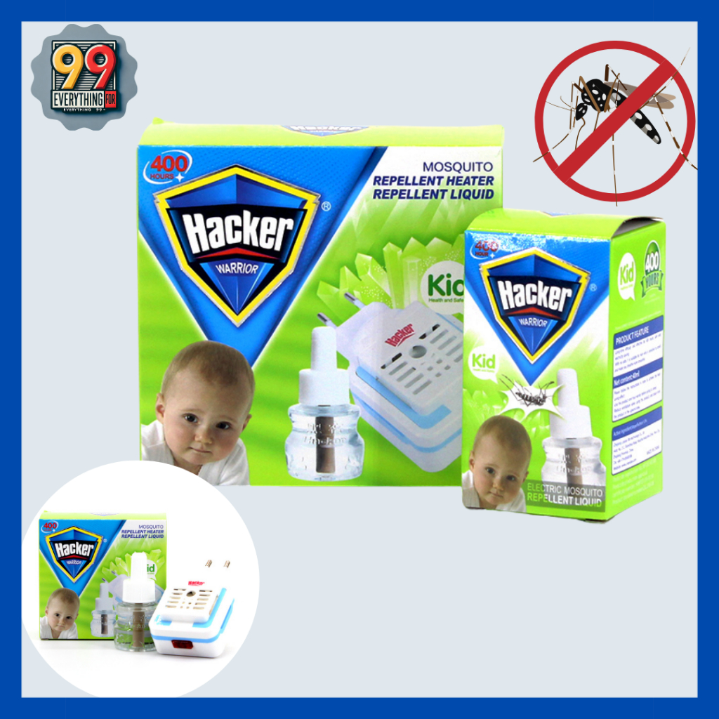 Original Hacker Electric Liquid Mosquito Repellent Heater and Repellent ...