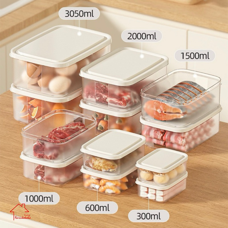 Freezer Refrigerator Storage Box Crisper Box Food-grade Sealed Frozen ...