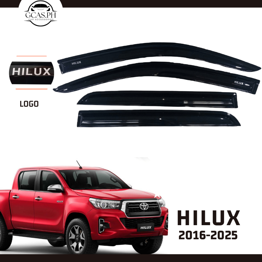 2017~2024 2025 Toyota Hilux Conquest/Revo Rain Visor [Thailand Made ...