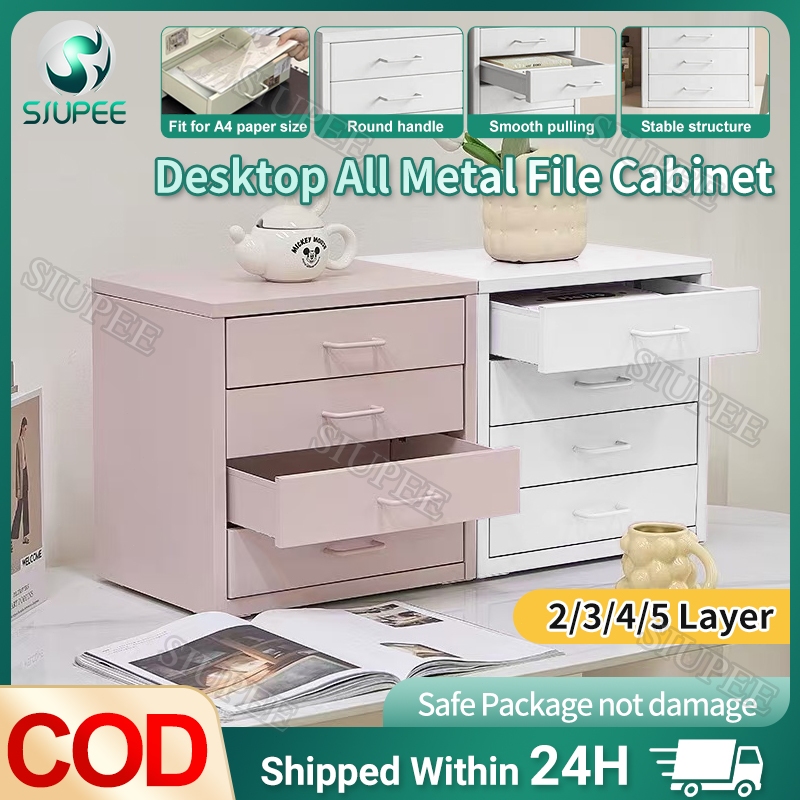 Metal Desktop File Cabinet Storage Cabinet With Drawer Home Office ...