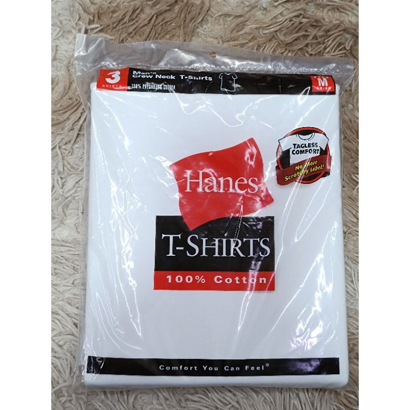 HANES ALL WHITE T-SHIRTS 3PCS | Shopee Philippines