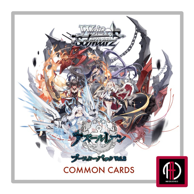 Weiss Schwarz TCG - Azur Lane Vol 2 Common Cards - Alsace Owari Mogador ...