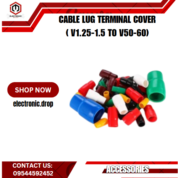 Cable Lug Terminal Cover Terminal Lug Soft Insulated Sleeve V1.25-1.5 ...
