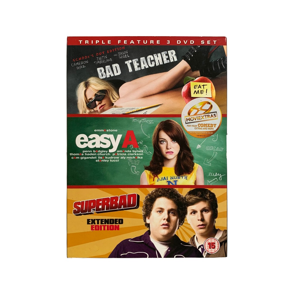 Bad Teacher / Easy A / Superbad (DVD) | Shopee Philippines