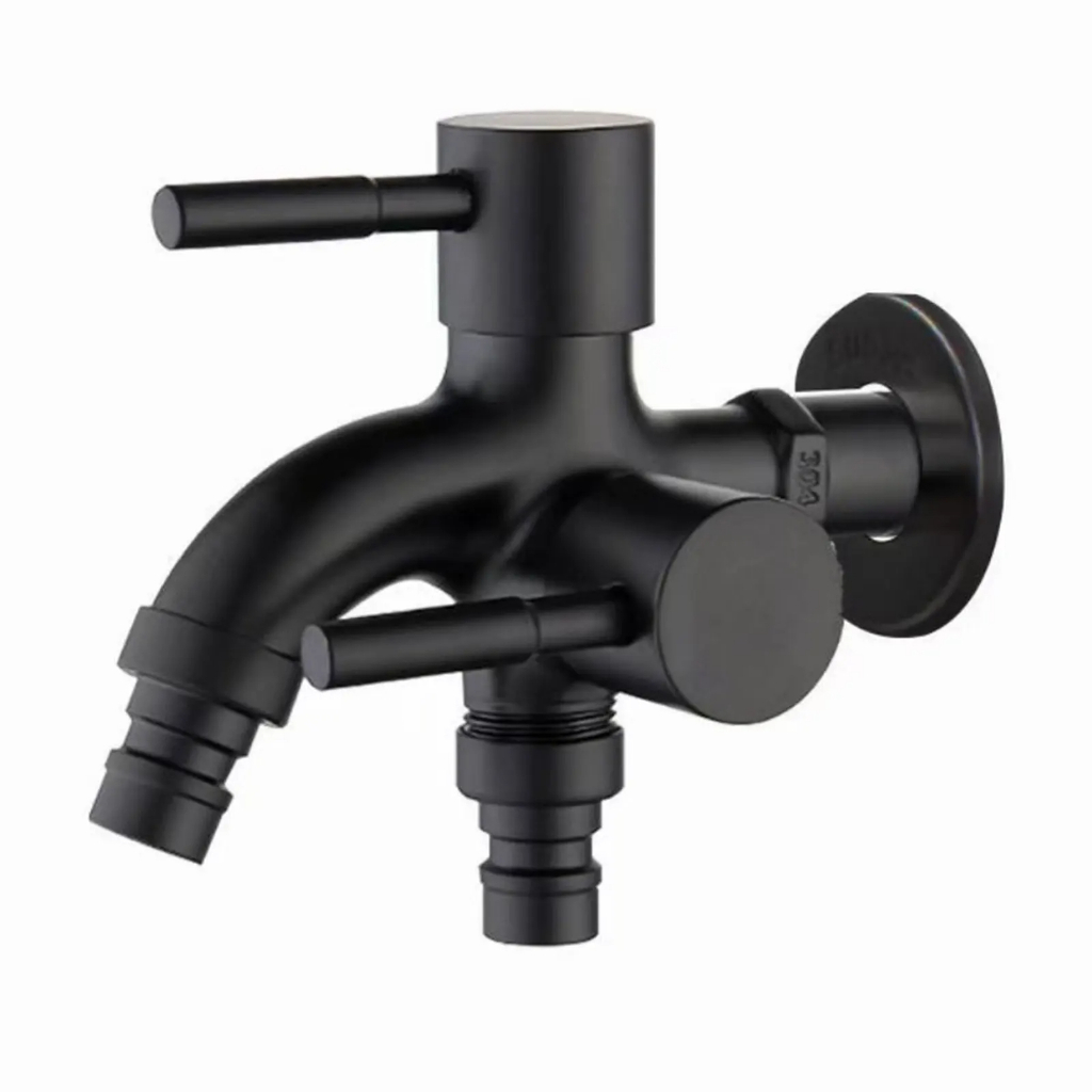 One-in-two-out Double Water Outlet Tap Stainless Steel Water Mop Pool ...