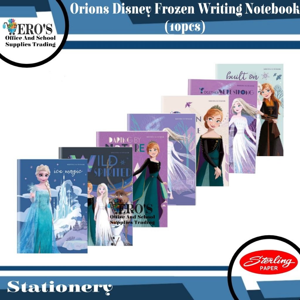 ORIONS Disney Frozen WRITING NOTEBOOK w/ Plastic Jacket - 80 leaves ...