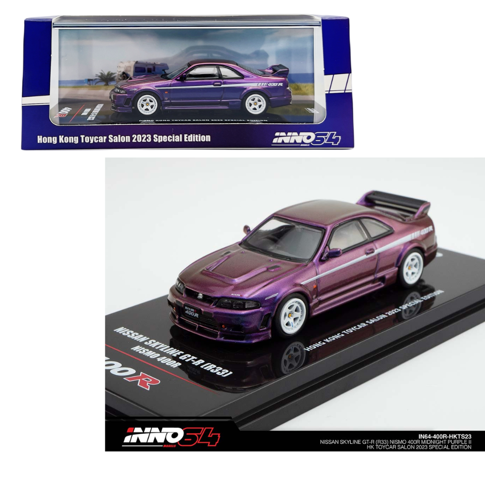 Inno64 1/64 Scale Skyline GT-R R33 Nismo 400R Purple II HK Toycar Salon ...