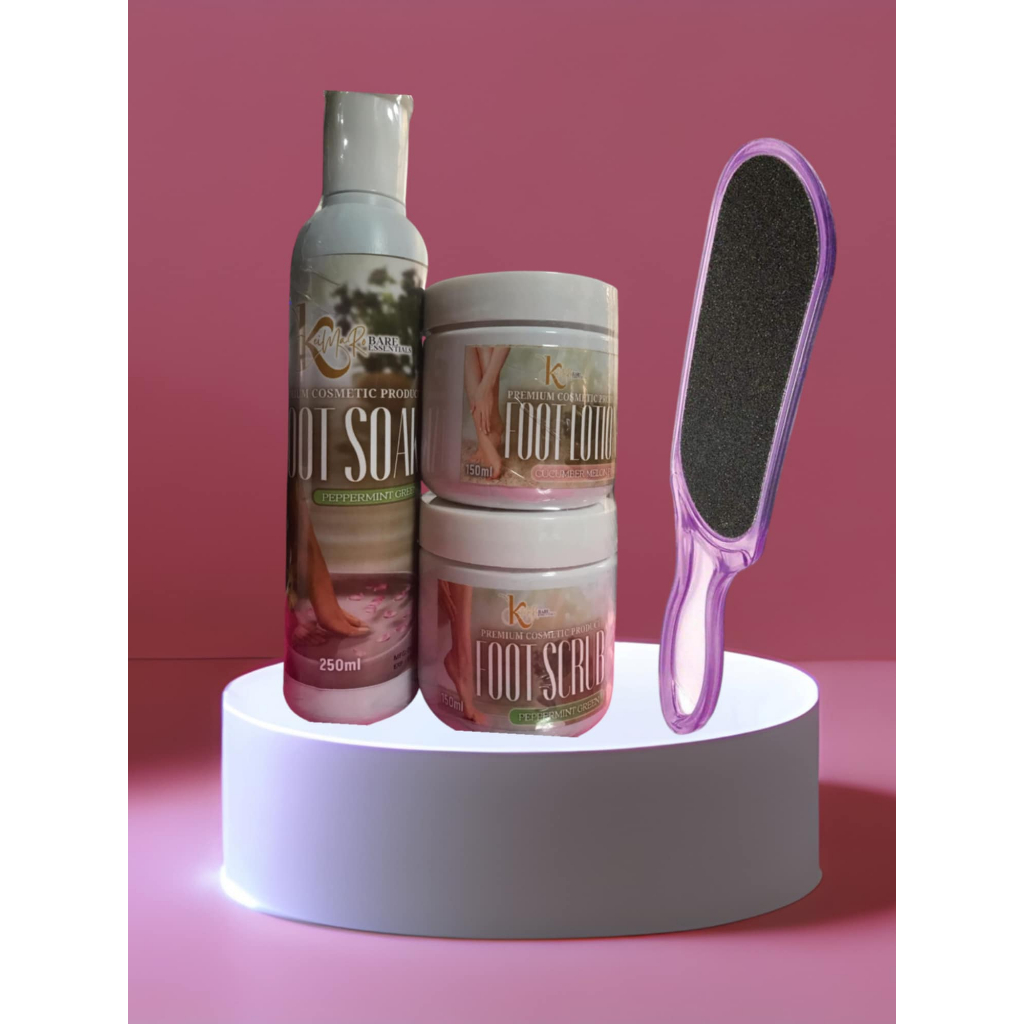KeiMaRo Bare Essentials Foot Scrub 3 in 1 Set w/ Foot file (Onhand ...