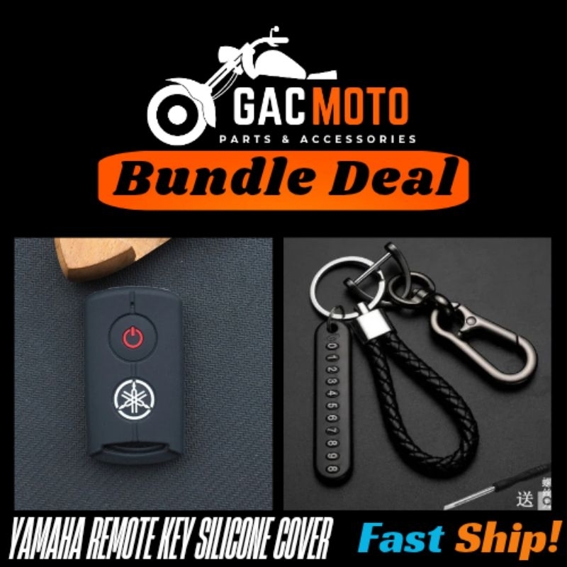 Motorcycle Remote Key Cover Silicone with Keychain for Yamaha Nmax ...