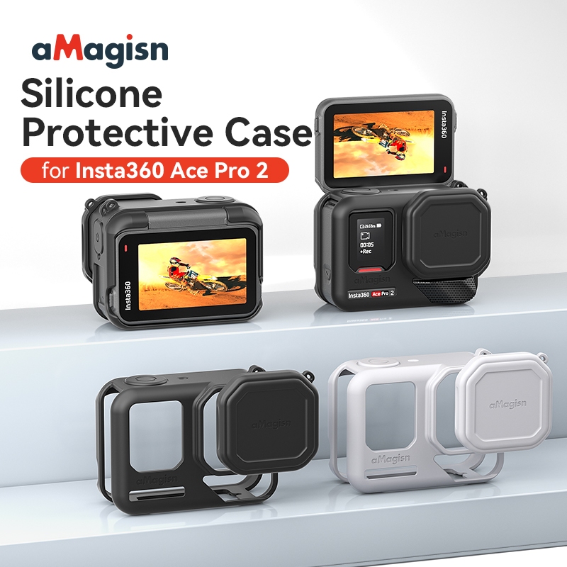 aMagisn Silicone Protective Case for Insta360 Ace Pro 2 Action Camera w ...