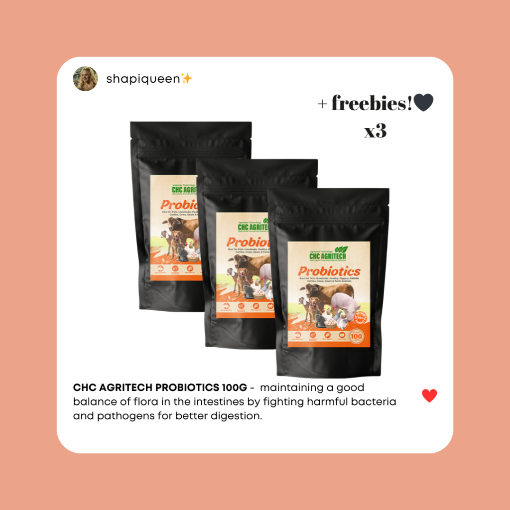 Japanese Technology CHC AGRITECH Probiotics 100g (3 PACKS) for Pets and ...