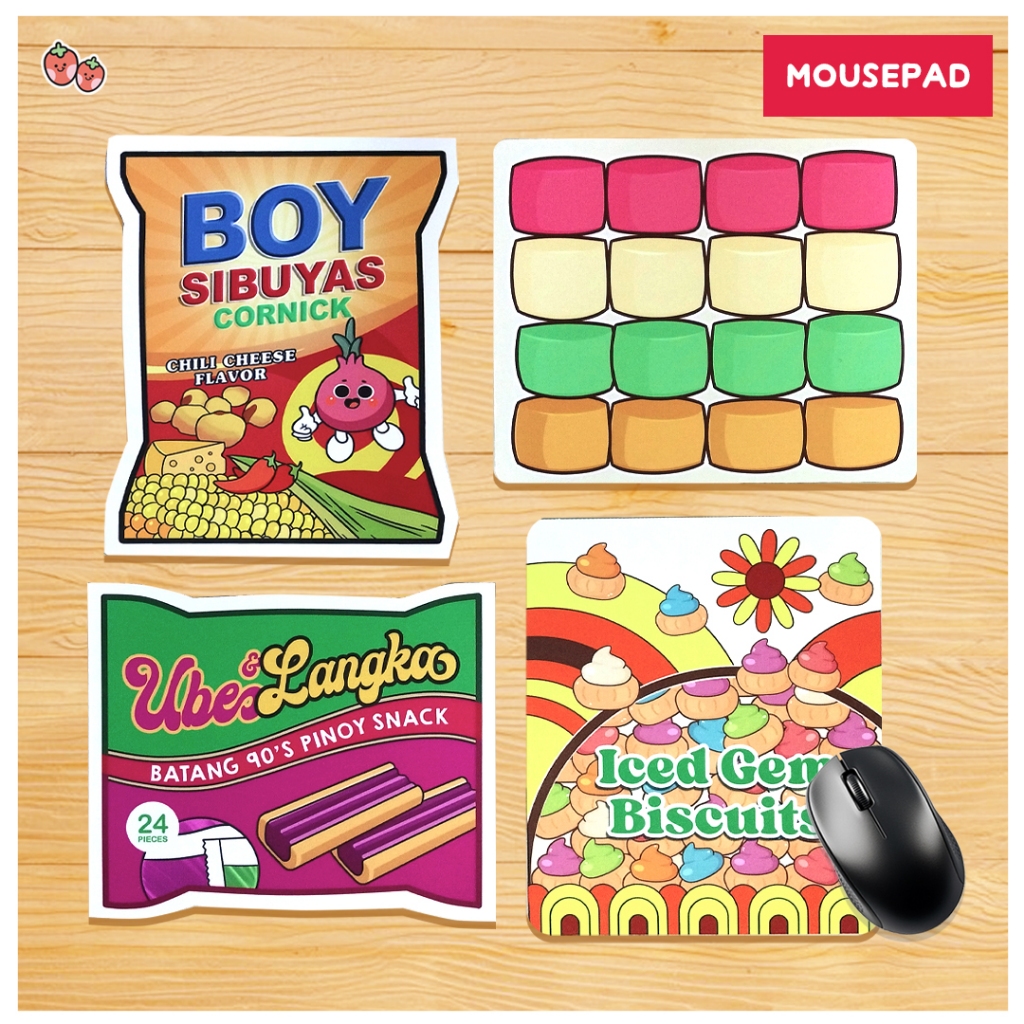 NEW - 6 Filipino Retro Snack Mousepad - Batang 90s Pinoy Food Boy ...