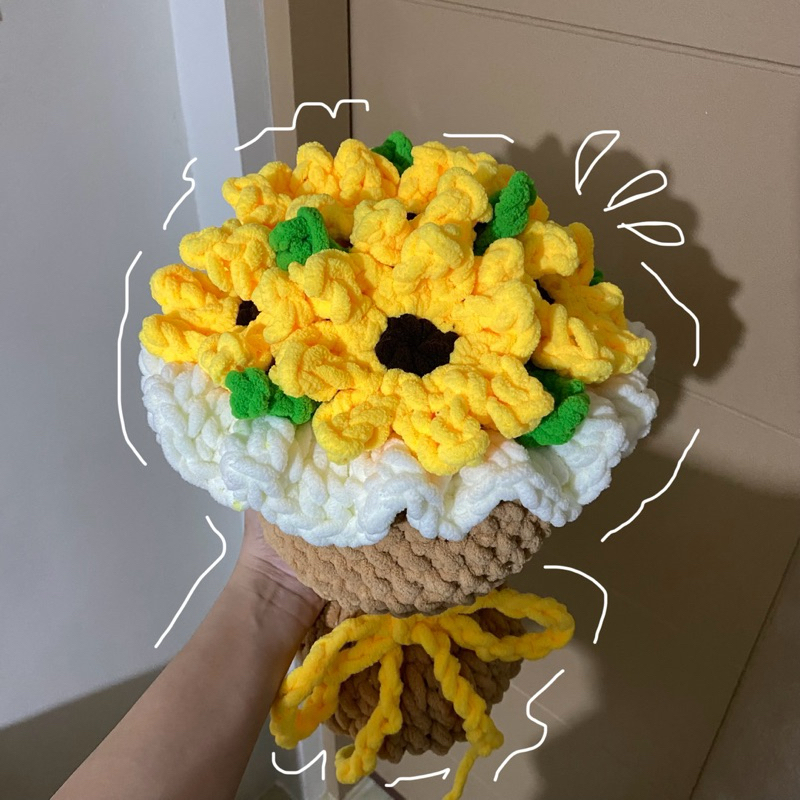 Chunky Flower Bouquet Crochet Handmade | Shopee Philippines