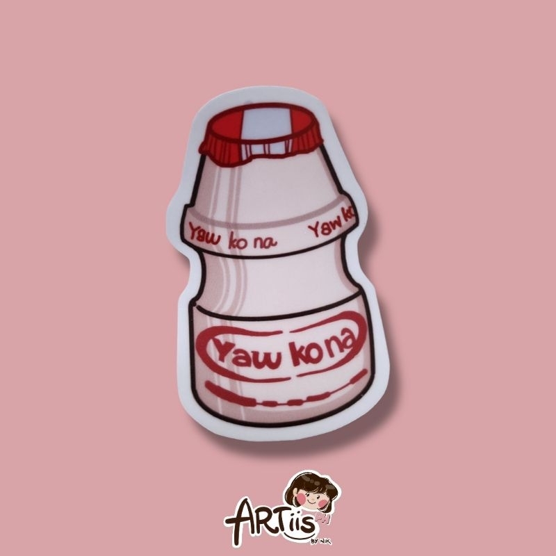Yakult / Yaw ko na Waterproof Vinyl Stickers- ARTIIS Ph | Shopee ...