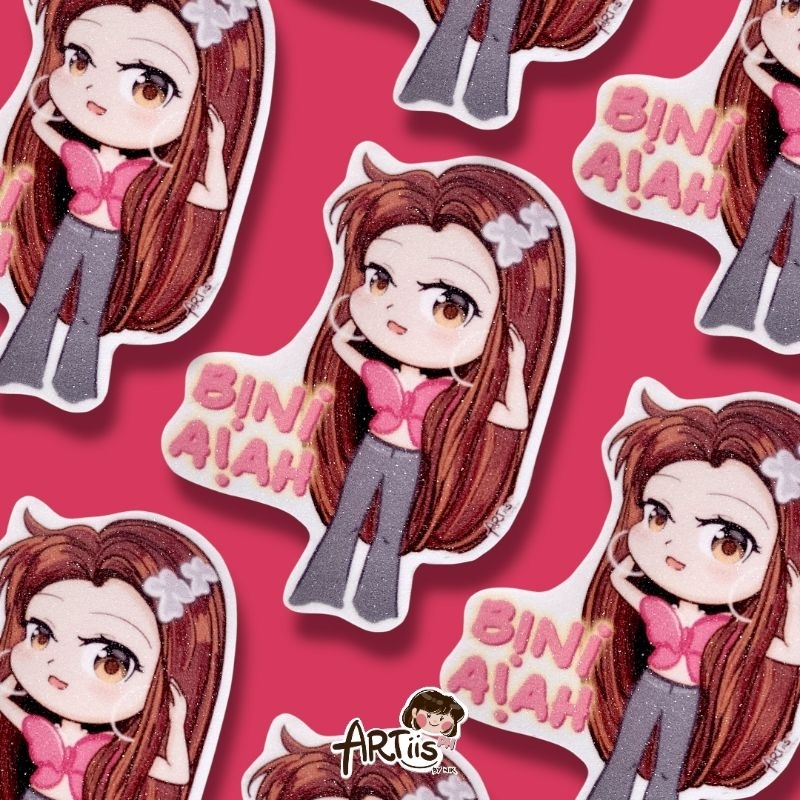 BINI AIAH Chibi Waterproof Vinyl Stickers - ARTIIS Ph | Shopee Philippines