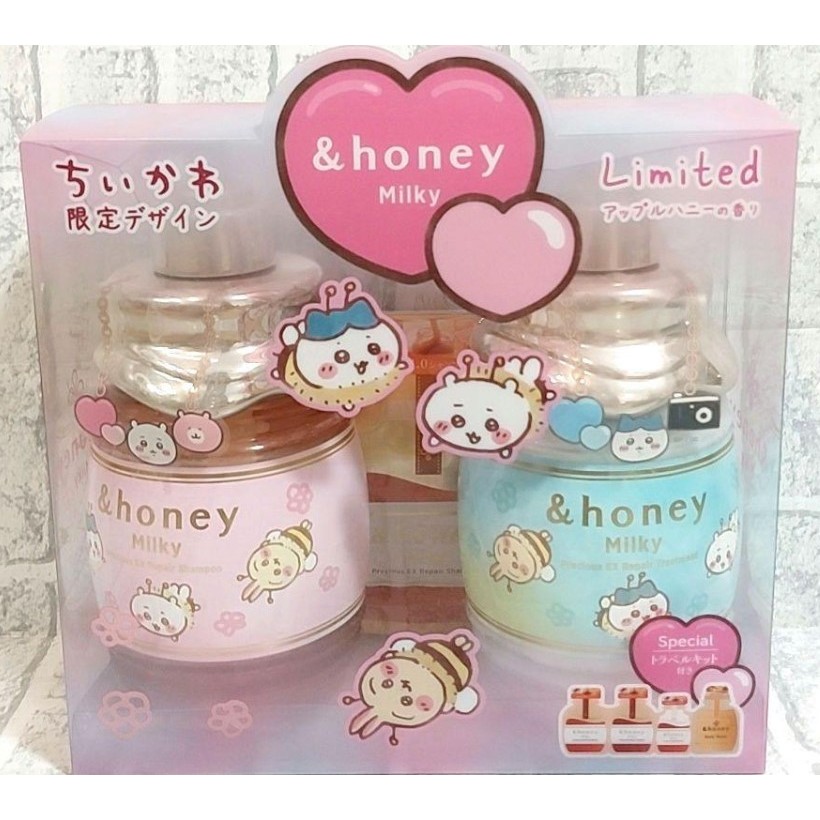 Set of 2 &Honey Milky Chiikawa Shampoo&Treatment Set Milky Precious EX ...