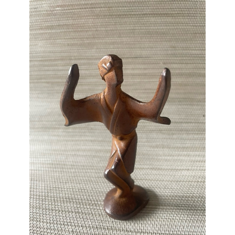Dancing Man Cast Iron Statue Figure by Keiten Takahashi circa 1950s ...