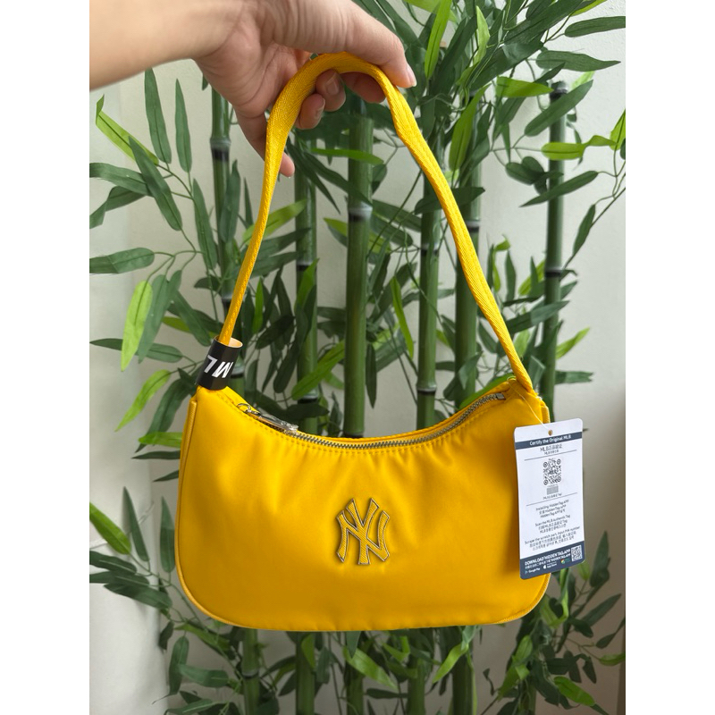 Brandnew MLB NY Yellow Shoulder Bag Kili Bag Small Size | Shopee ...