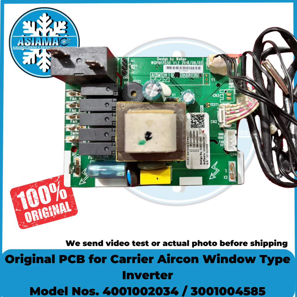 Original PCB for Carrier Aircon Window Type Inverter Model Nos ...