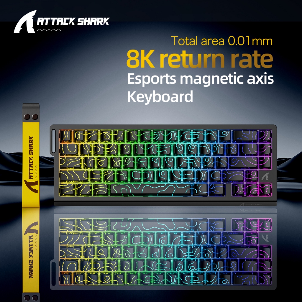 ATTACK SHARK X68HE Eesports magnetic axis keyboard with streamlined ...