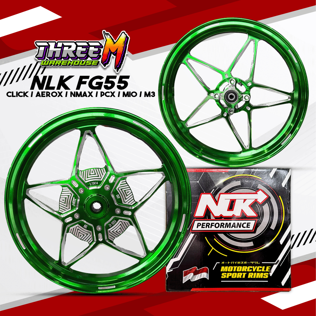 NLK FG55 MAGS FOR CLICK 125 RED/BLUE/CHROME BY 14 | Shopee Philippines