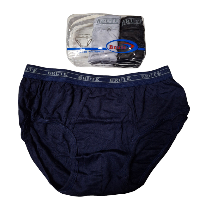 ORIGINAL 3in1 BRUTE BRIEF FOR MEN/TEENS, 100% NON-ITCH COTTON, ASSORTED ...