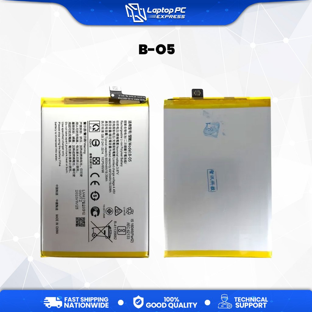 for Vivo Y20 Battery Model B-O5 with Real Capacity 5000mAh 100% Working ...