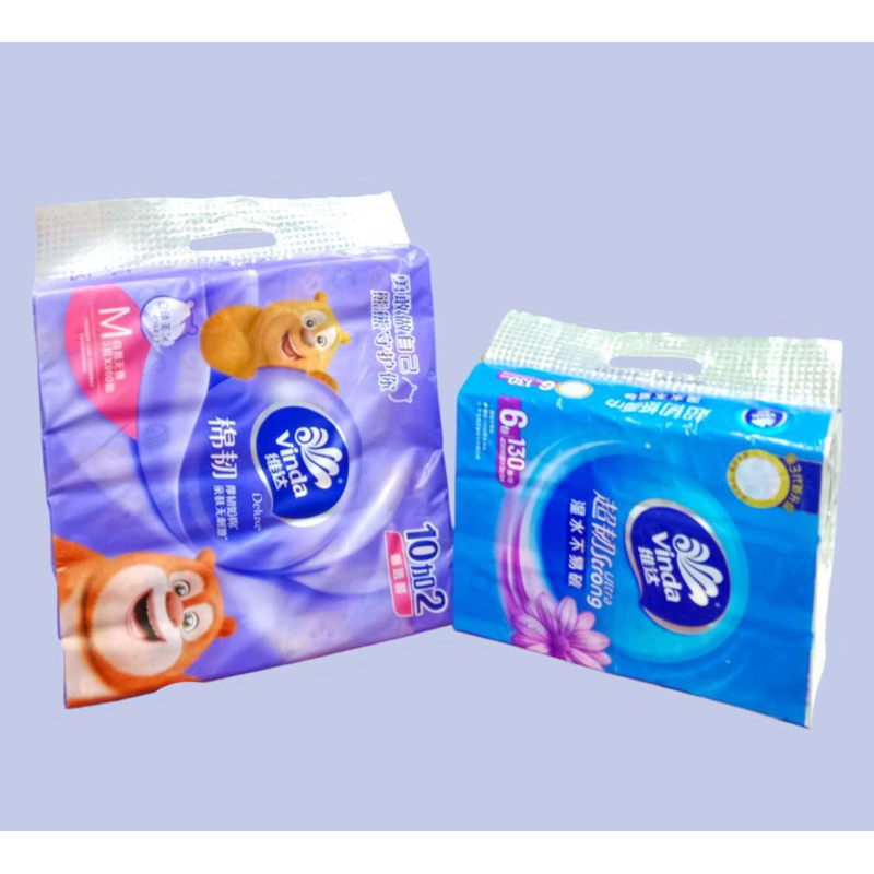 Vinda Tissue Paper Naturally without fragrance 3 layers of thick paper ...