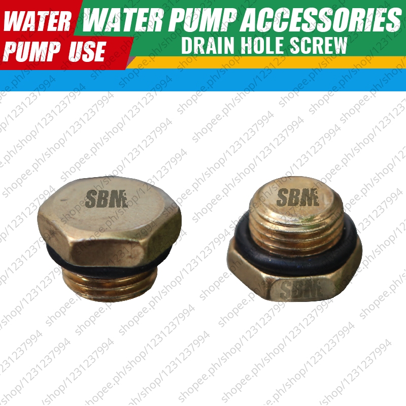 SBM water pump drain screw 1HP 2HP universal screw | Shopee Philippines