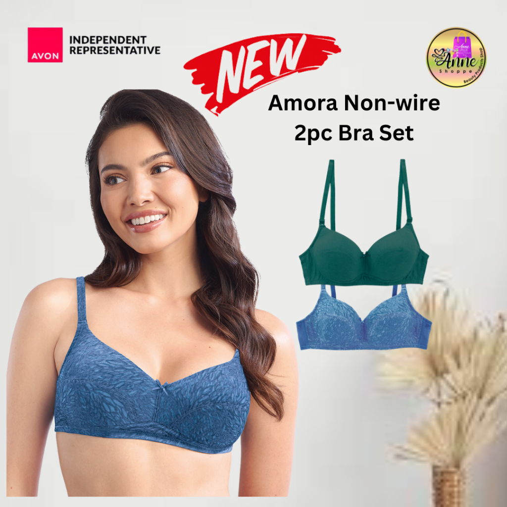 Avon Amora Non-wire Feathertech 2-pc Bra Set | Shopee Philippines