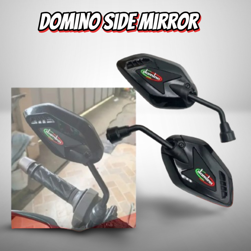 HONDA Scoopy - MOTORCYCLE DOMINO BLACK SIDE MIRROR | SHORT STEM ( COD ...