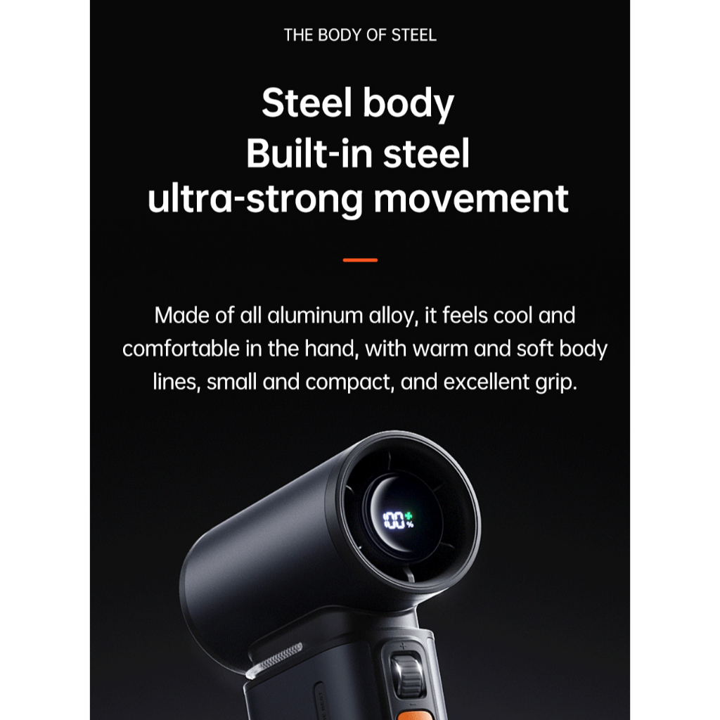 ULTRATURBO THE BODY OF STEEL HANDHELD FAN Misty Mate Rechargeable ...