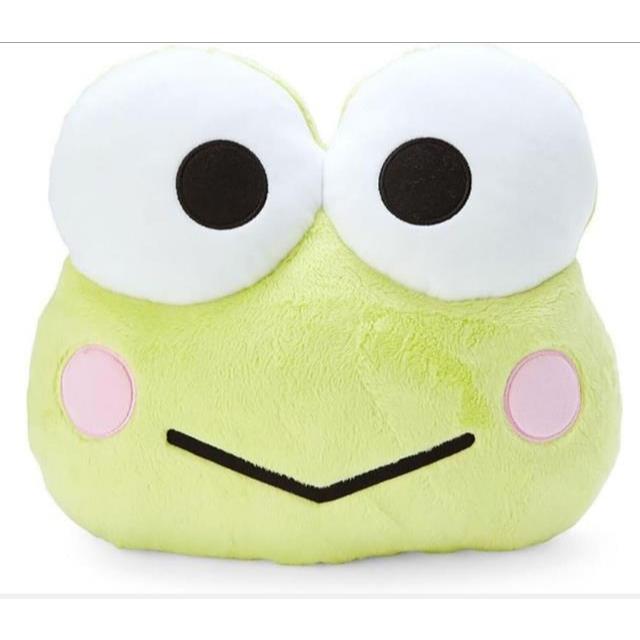 Original Sanrio Kero Kero Keroppi Face Cushion Plush Doll | Shopee ...
