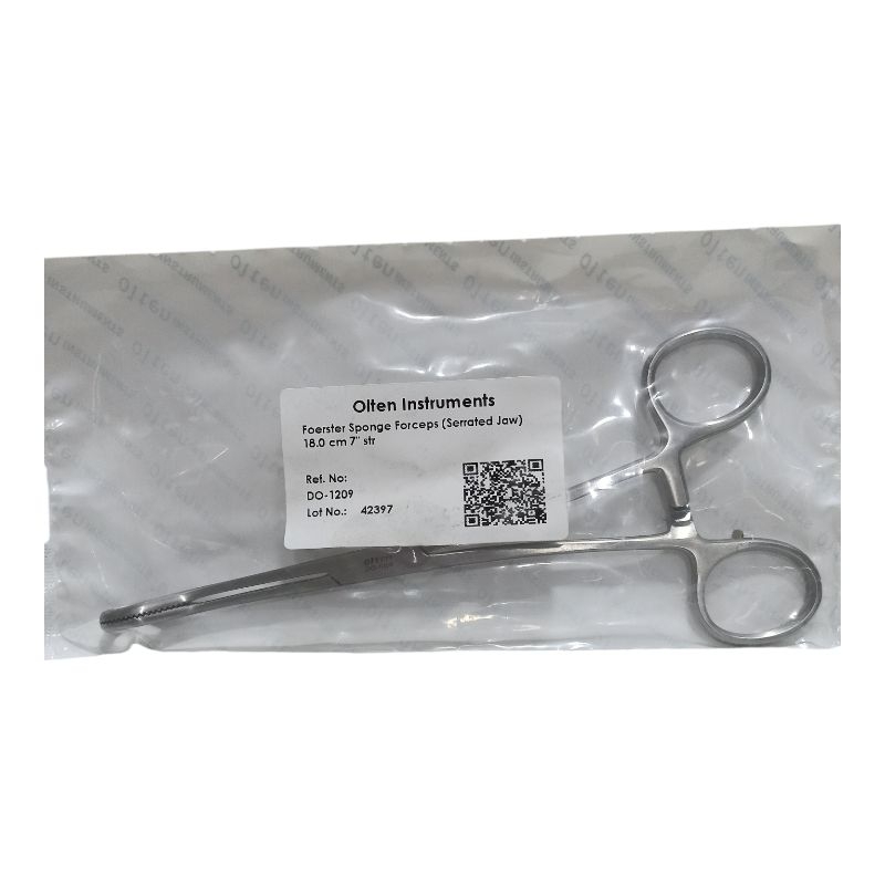 Olten Ovum Forceps/Foerster Sponge Forceps 7"( Serrated Jaw)18.0 cm/ 18 ...
