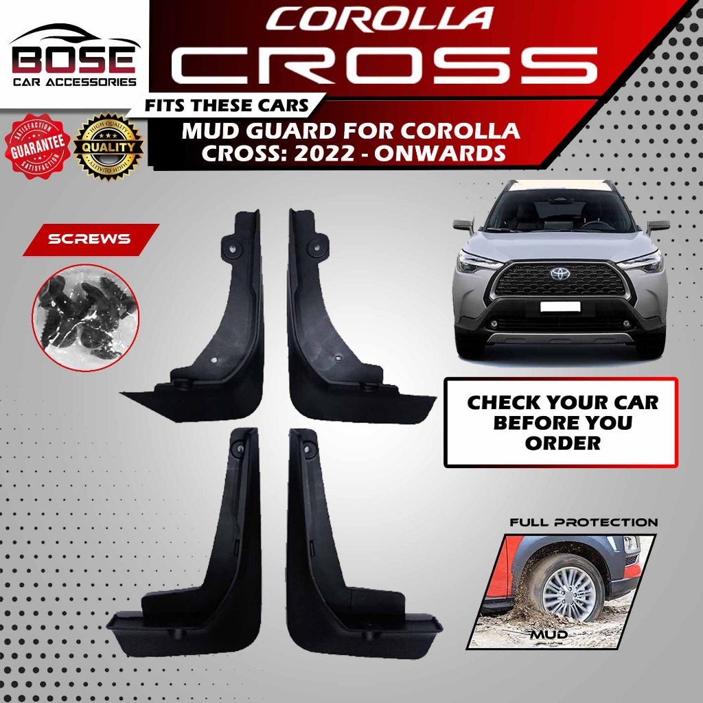 Mudguard for Toyota Corolla Cross 2022 - Onwards Mud Guard Mud Flaps ...