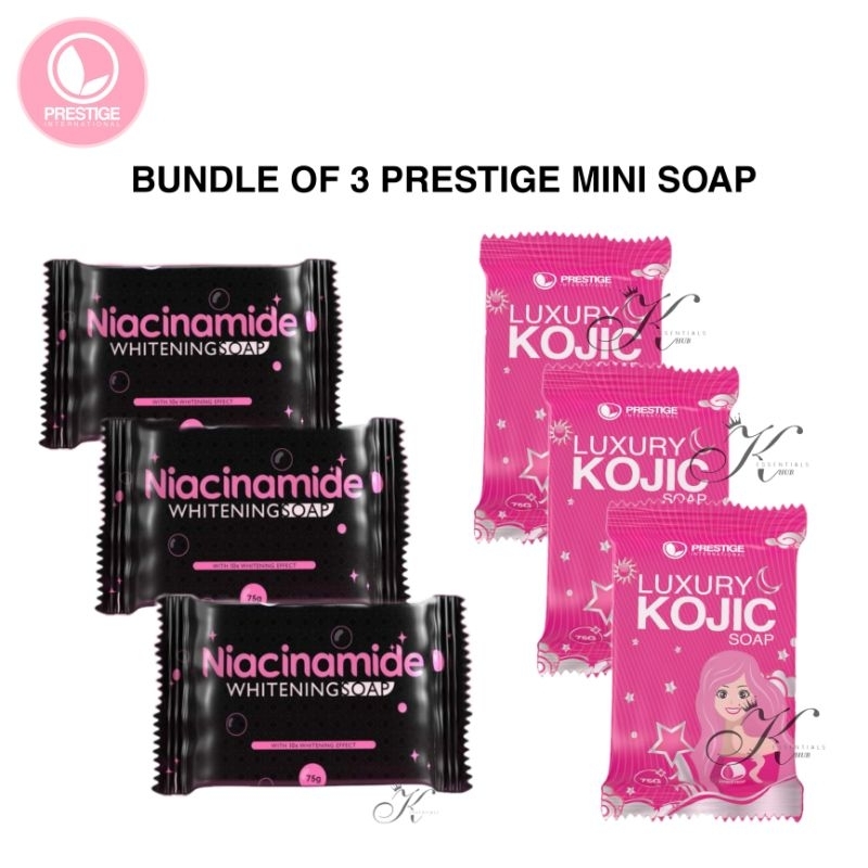 PRESTIGE NIACINAMIDE SOAP /MINI KOJIC SOAP / GAYUMA SOAP (BUNDLE OF 3 ...