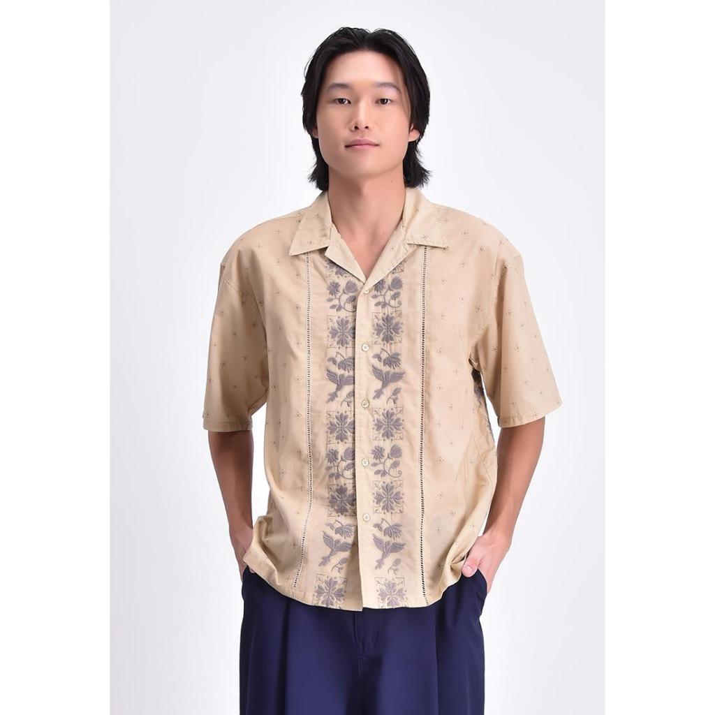 BENCH/ - ISF1266 - Men's Short Sleeve Barong Shirt | Shopee Philippines