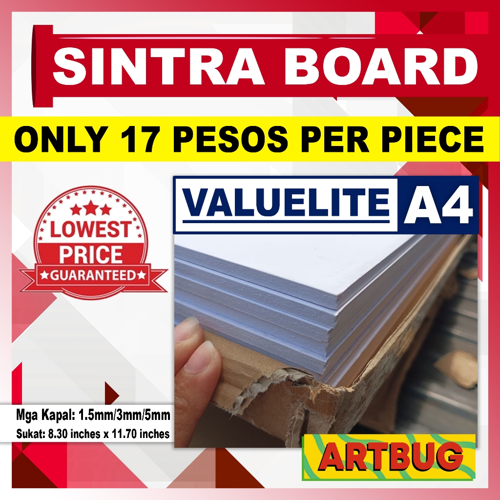 (10 PCS) Sintra Board Valuelite | Size: A4 | Thick: 1.5mm, 3mm, 5mm ...