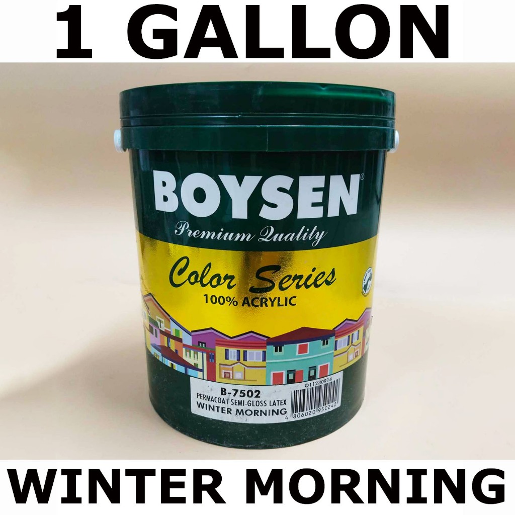( 4 LITER ) BOYSEN WINTER MORNING B-7502 FOR WOOD AND CEMENT PERMACOAT ...