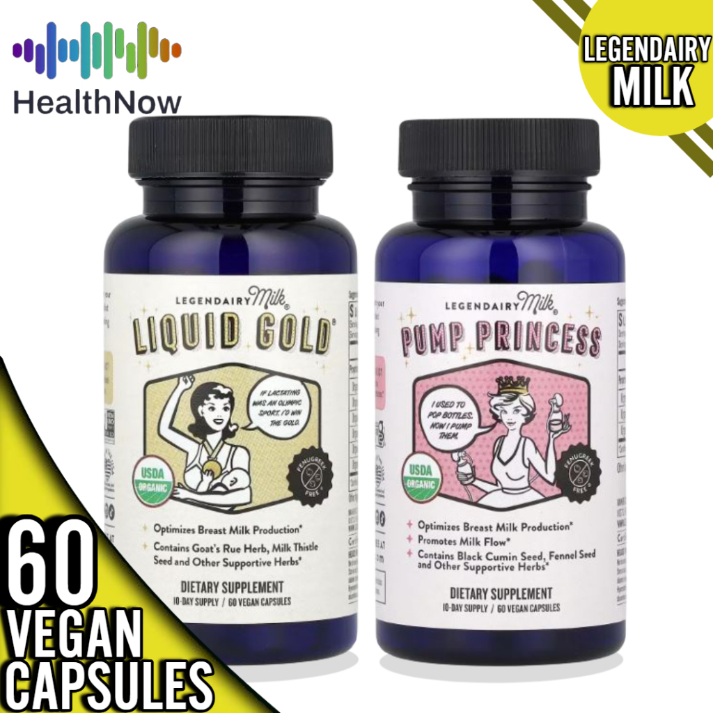 Legendairy Milk, Pump Princess, 60 Vegan Capsules or Liquid Gold®, 60 ...