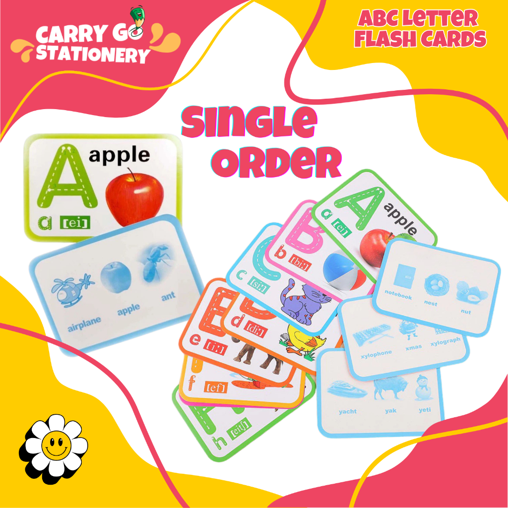 ABC Alphabet Flash Cards for Baby, Toddler, Preschool Kids - Early ...