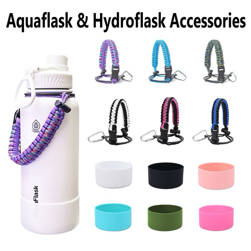 aquaflask hydroflask boot with free paracord set blue and pink ...
